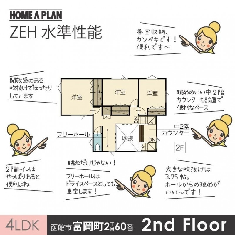 売買物件詳細 (｜富岡町2丁目60番NO.1｜ZEH水準｜中2階｜お得なキャンペーンやってます！)